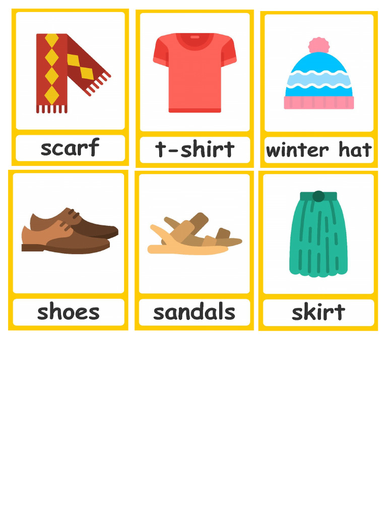 Clothes - Flashcards | PDF