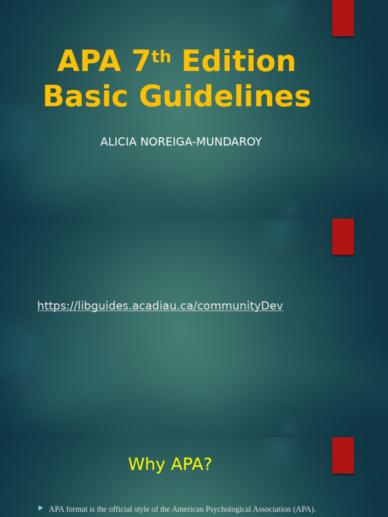 APA 7th Edition Formatting Guide | PDF | Apa Style