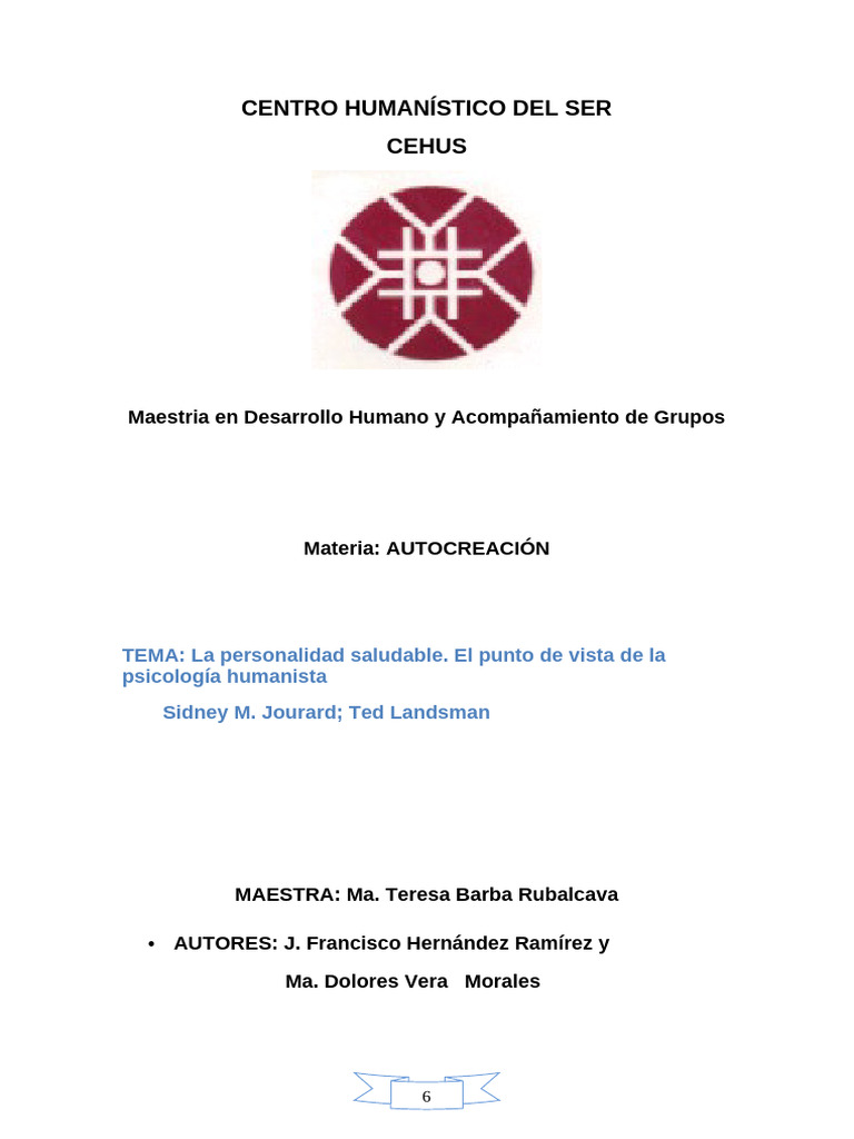 La Personalidad Saludable | PDF | Percepción | Experiencia