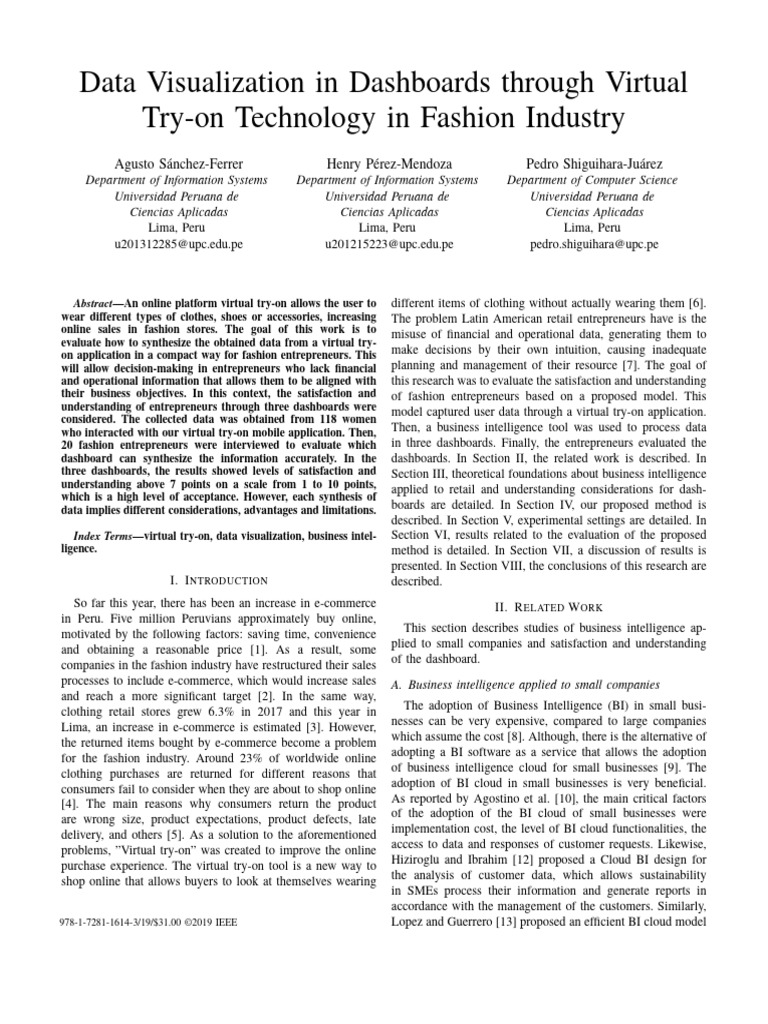 Data Visualization in Dashboards Through Virtual Try-On Technology in ...