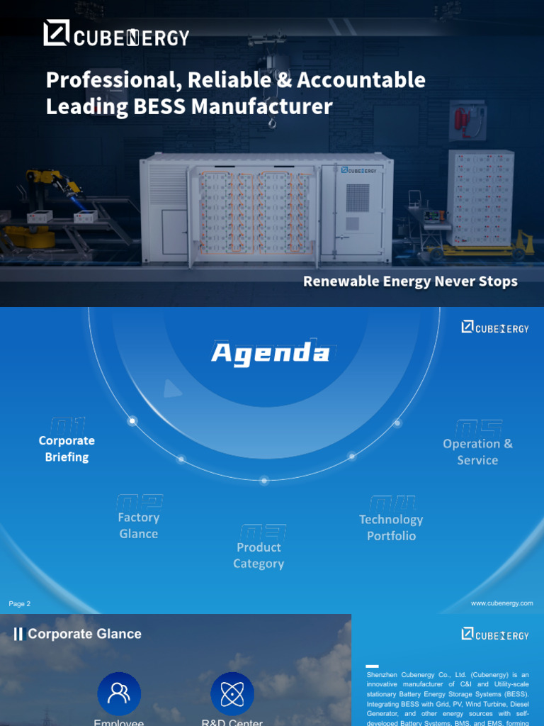 Cubenergy 2024 Coporate Glance Ver1.0 | PDF | Power Supply | Energy Storage