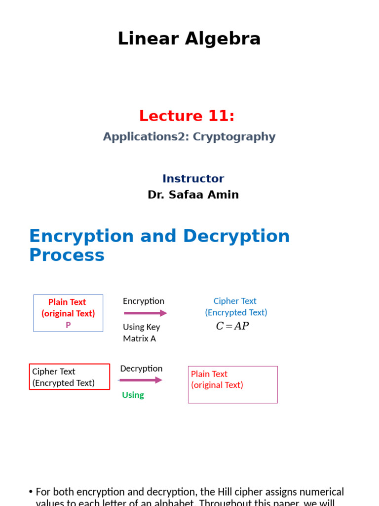 Lecture 6 - Application1-Cryptography | PDF | Encryption | Cipher
