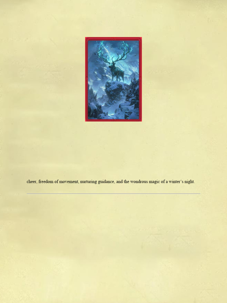 Summon Reindeer Spirit 3rd Level | PDF