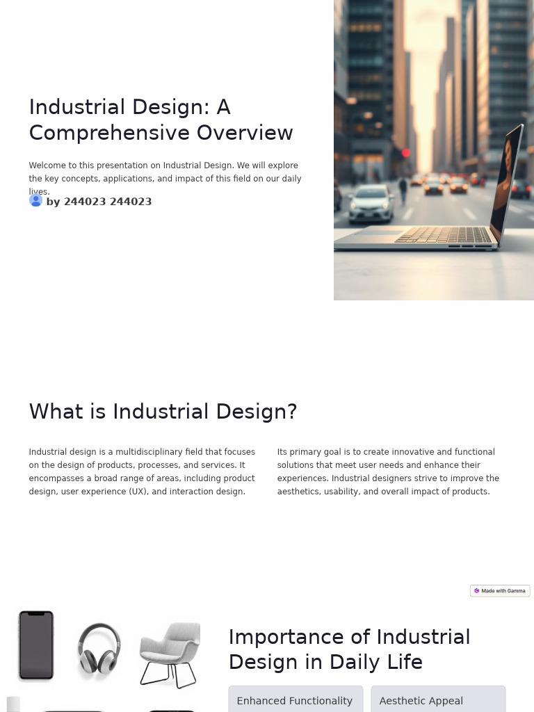 Industrial Design A Comprehensive Overview | PDF | Usability | User Interface Design