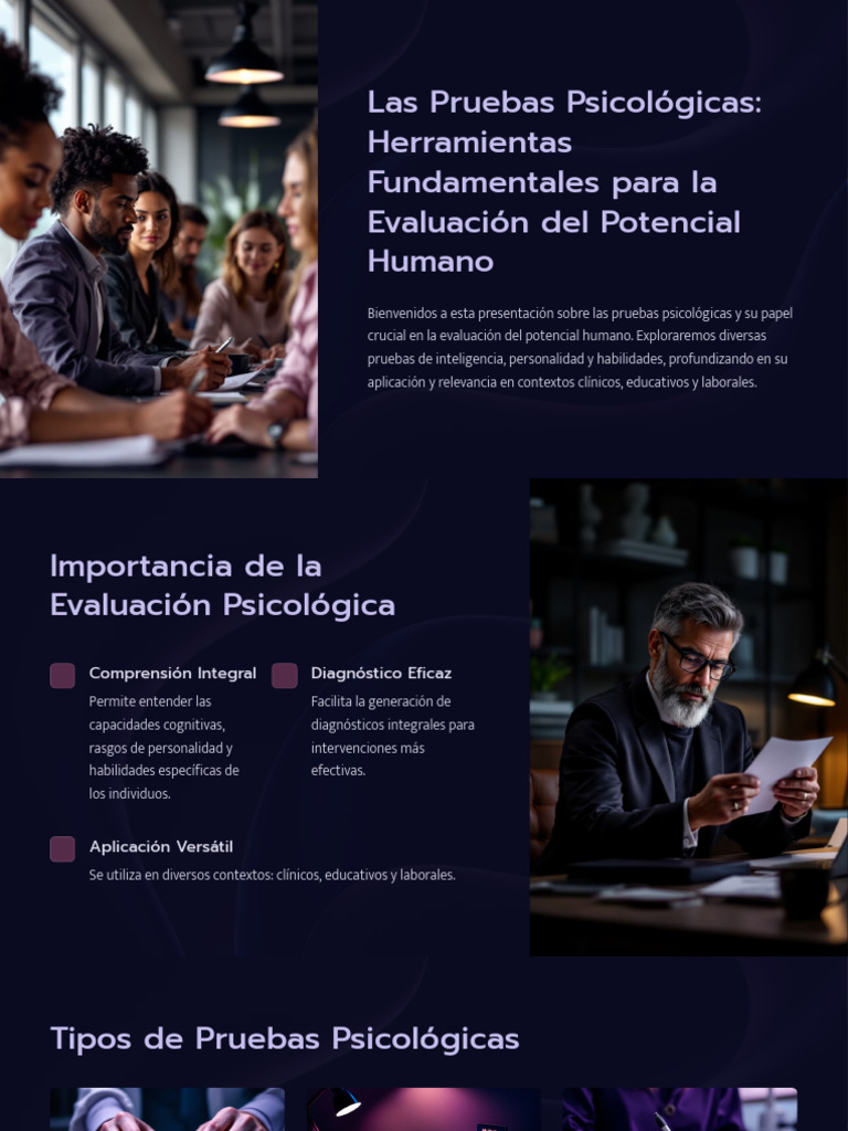 Las Pruebas Psicologicas Herramientas Fundamentales Para La Evaluacion Del Potencial Humano ...