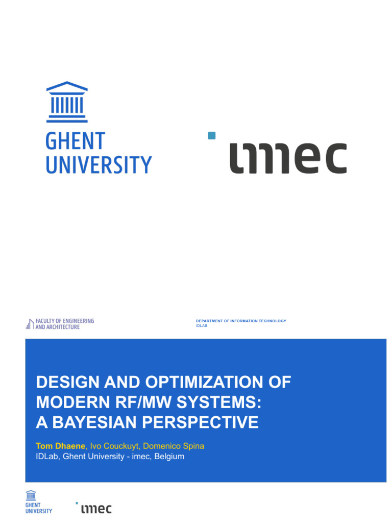 2019 EDAPS19 Tutorial Bayesian Optimization Final Update v1 | PDF | Normal Distribution ...