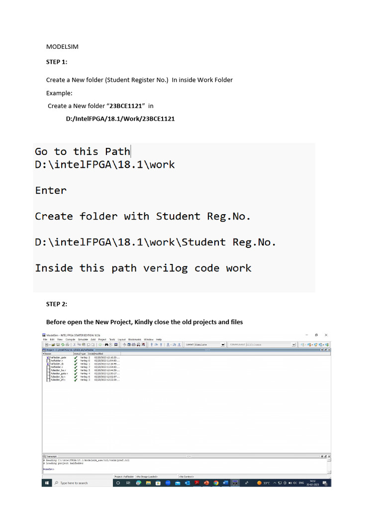 1 - MODELSIM Workflow Updated 24 - PMS - New | PDF | Computer File ...