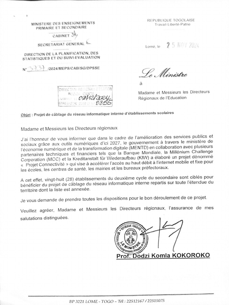 Note Ministérielle | PDF