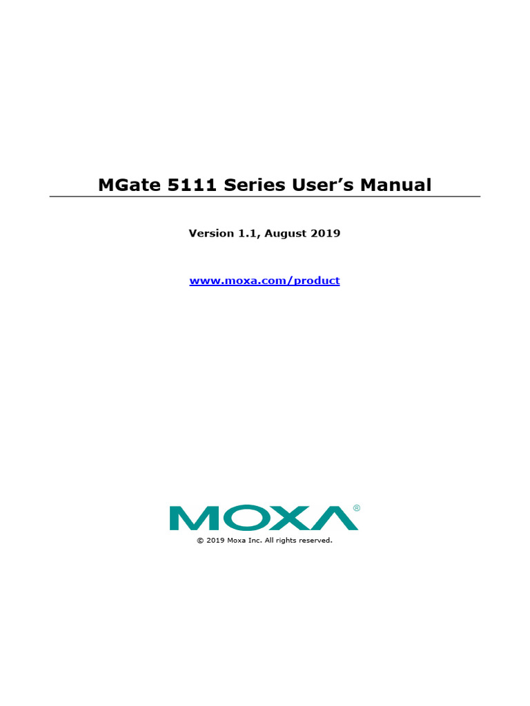 Moxa Mgate 5111 Series Manual v1 1 | PDF | Ip Address | Programmable ...
