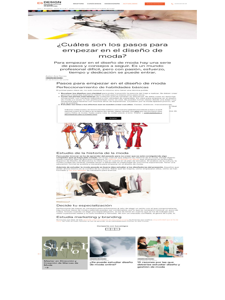 Empezar en El Diseño de Moda? | PDF | Moda