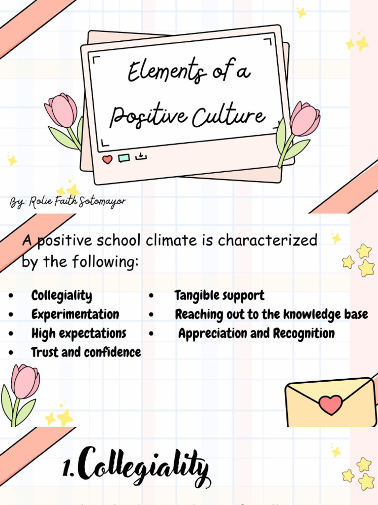 Elements of A Positive Culture.. | PDF