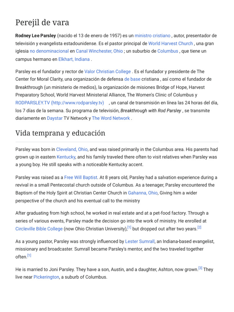 Perejil de Vara - Wikipedia | PDF