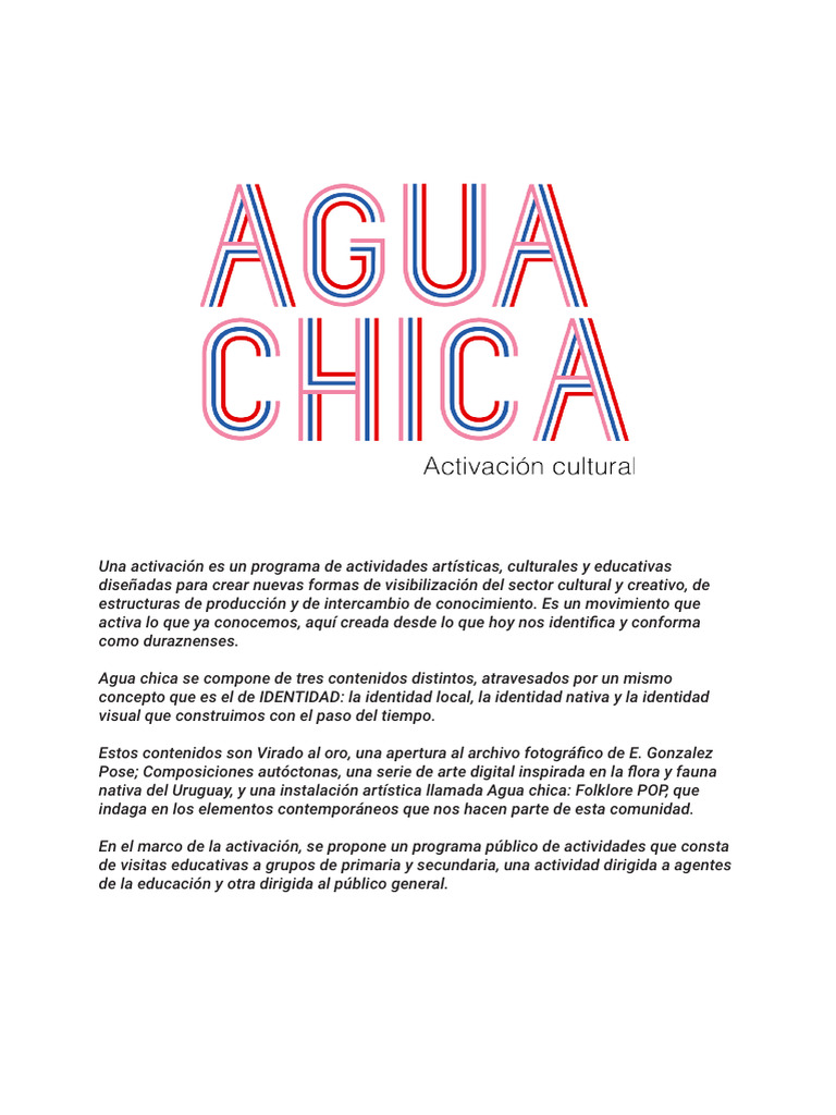 Texto Difusion AGUA CHICA | PDF | Museo