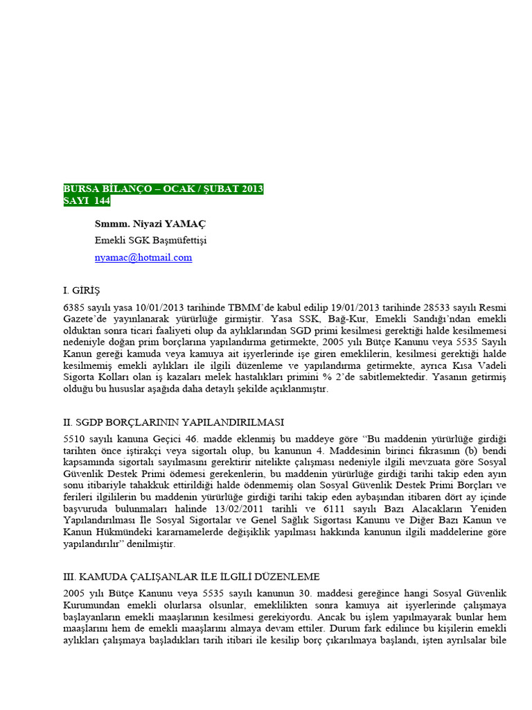 6385 Sayili Kanun | PDF