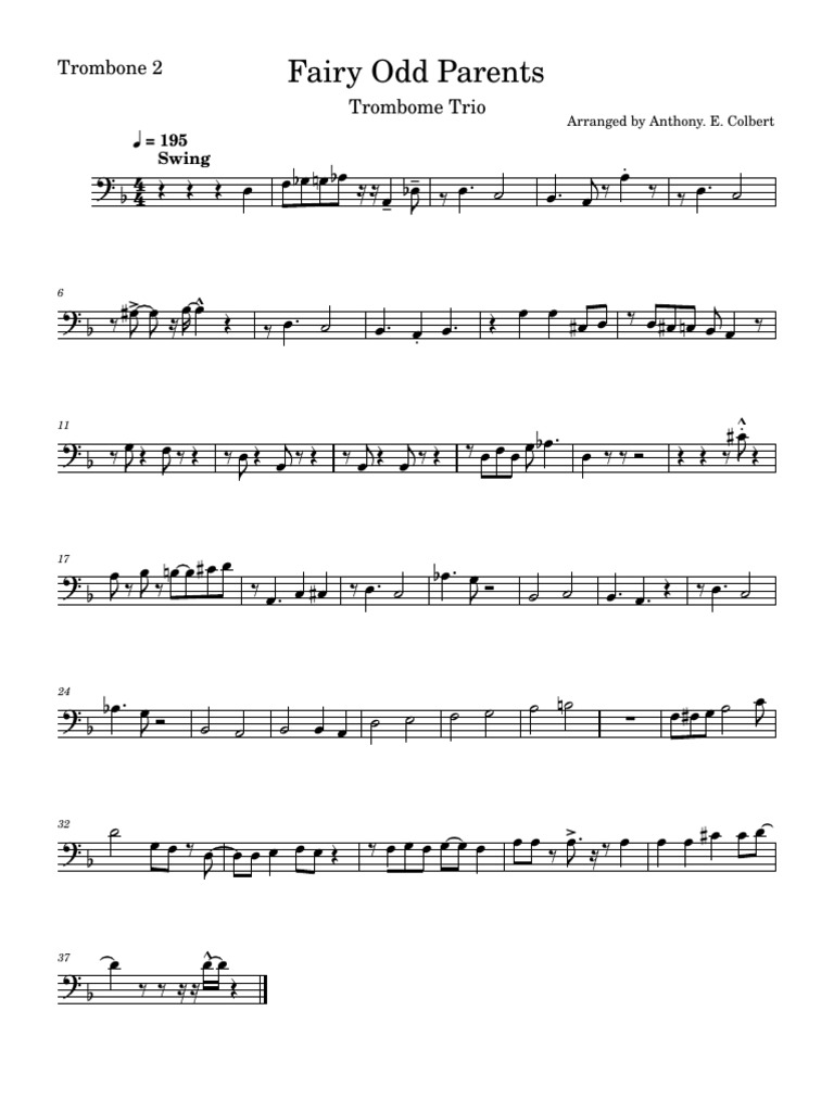 Fairy Odd Parents-Trombone - 2 | PDF