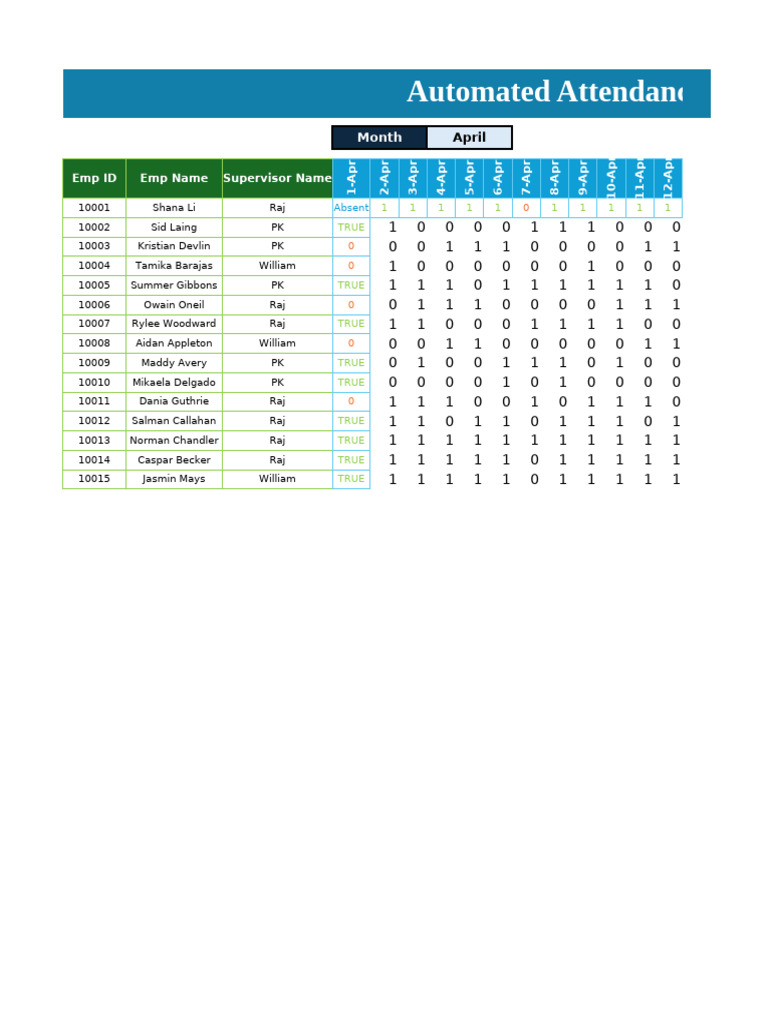 Attendance Sheet With Check Boxes | PDF | Microsoft | Information ...
