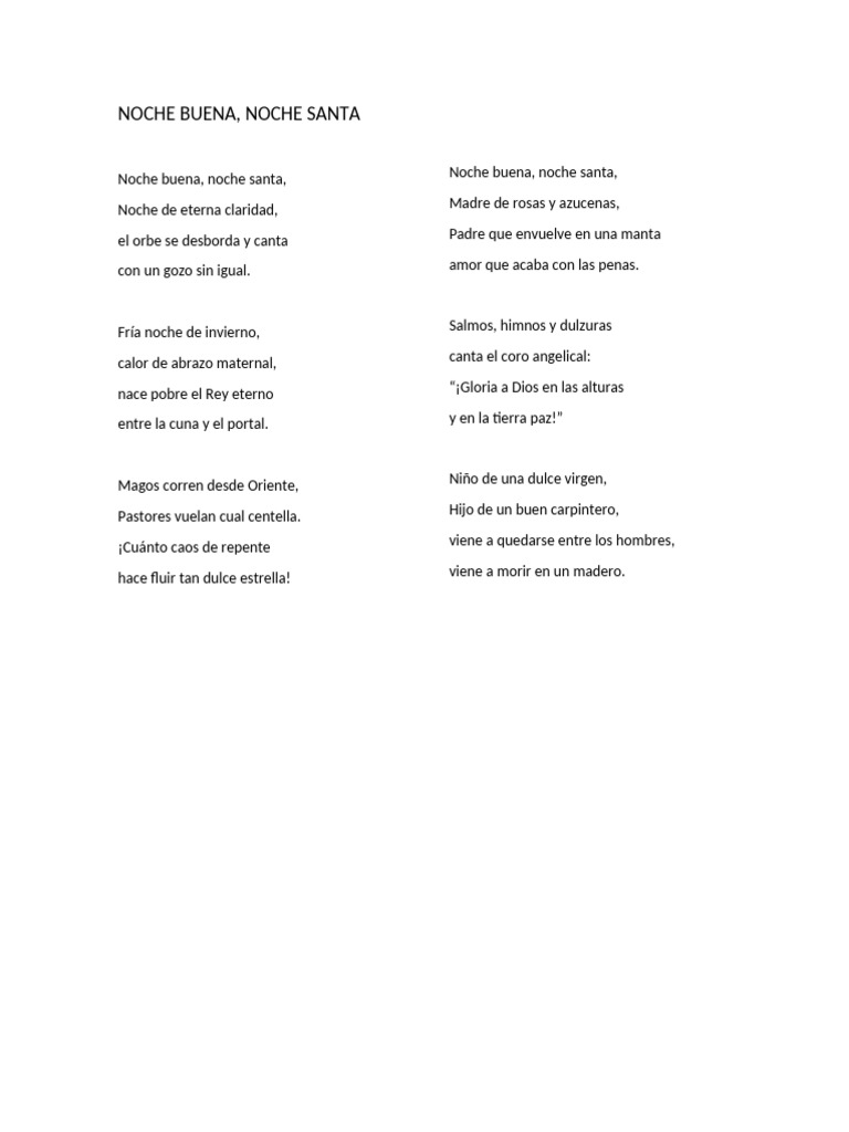 Poema sobre la Nochebuena y su Significado | PDF