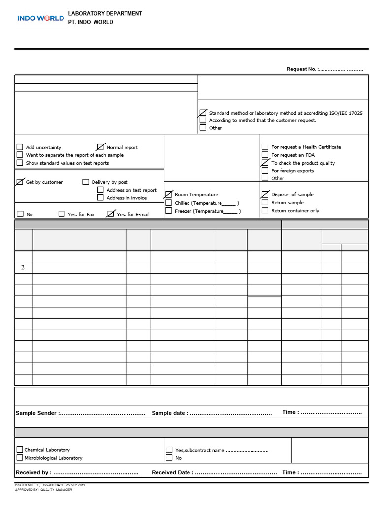 Request Form Lab (Boiler Coal 6 Ton) | PDF