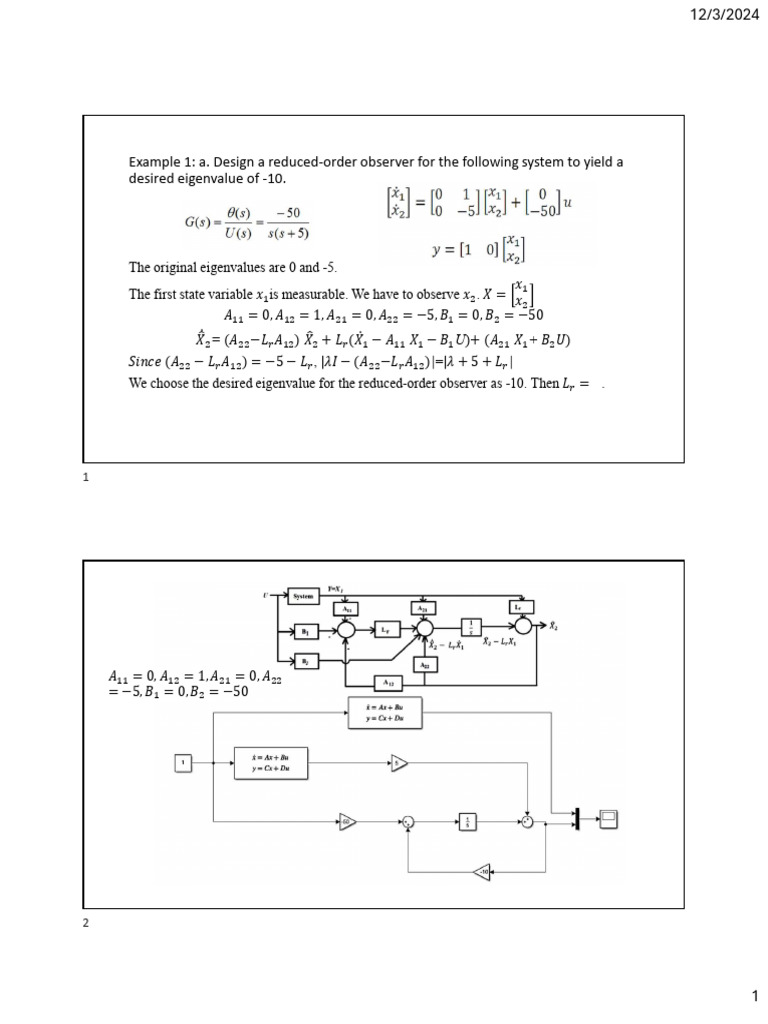 Practice Problems(1) | PDF | Control Theory | Applied Mathematics