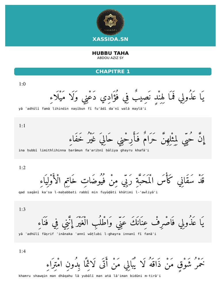 Hubbu Taha | PDF