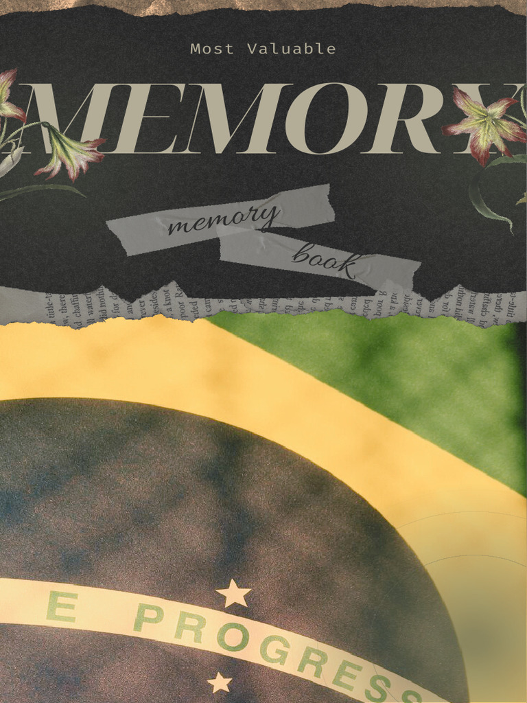Dark Floral Vintage Elegant Ripped Paper Memory Book Cover_20250127 ...