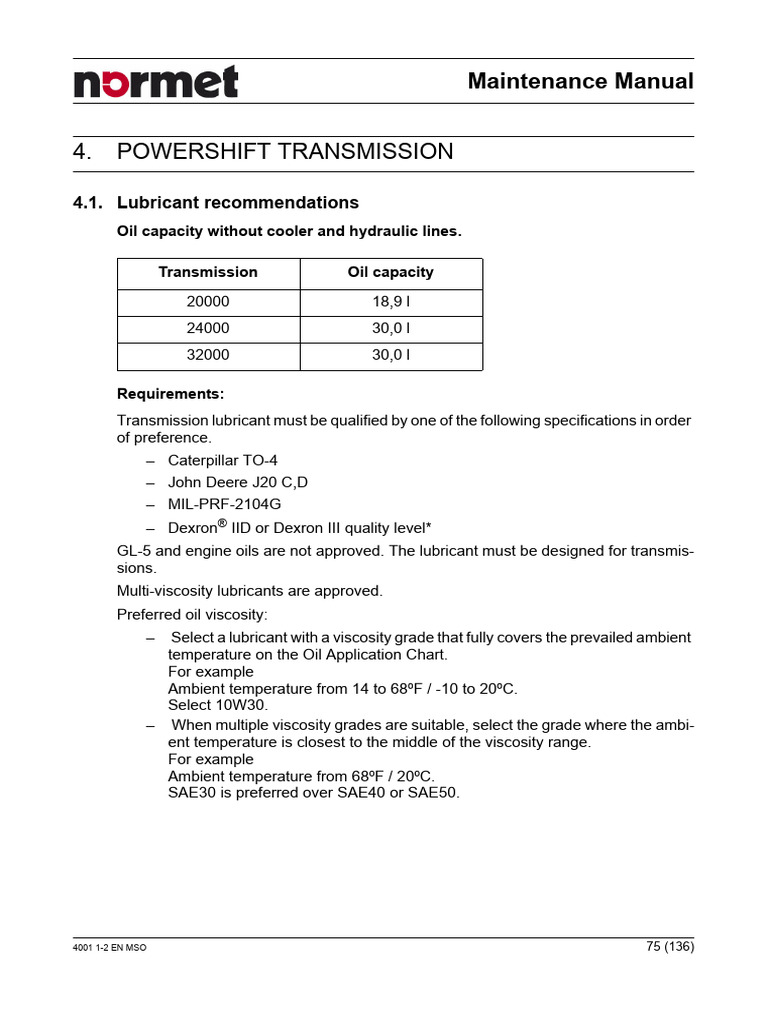OMM 4. Powershift Transmission v1r2 | PDF | Clutch | Motor Oil