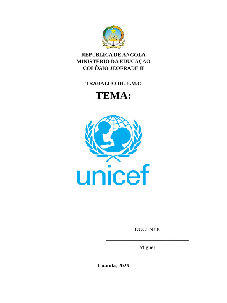 Trab. Unicef | PDF | Unicef