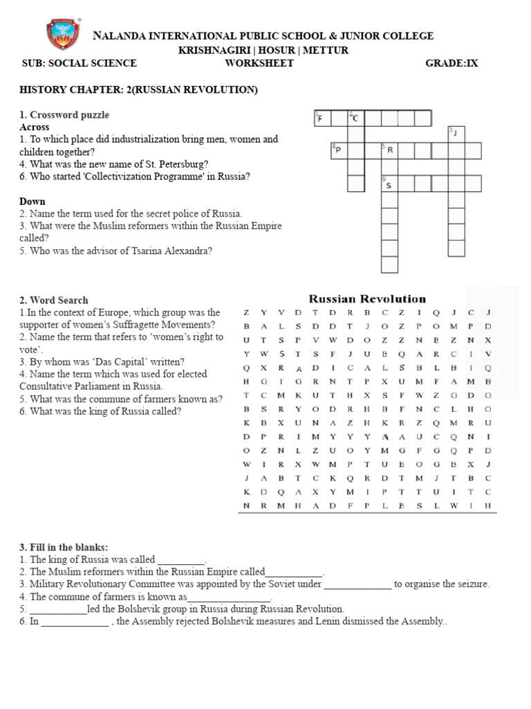 GRADE IX WORKSHEET | PDF