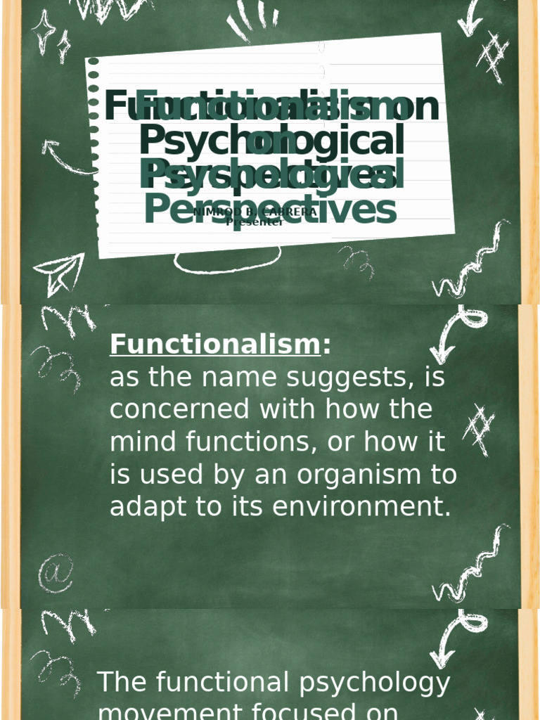 Functionalism (Psychological Perspectives) | PDF