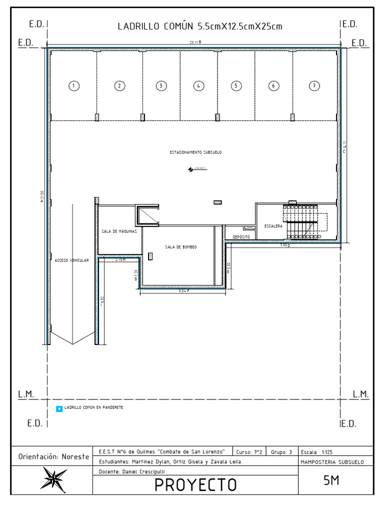 Plano Subsuelo E.E.S.T N°6 Quilmes | PDF