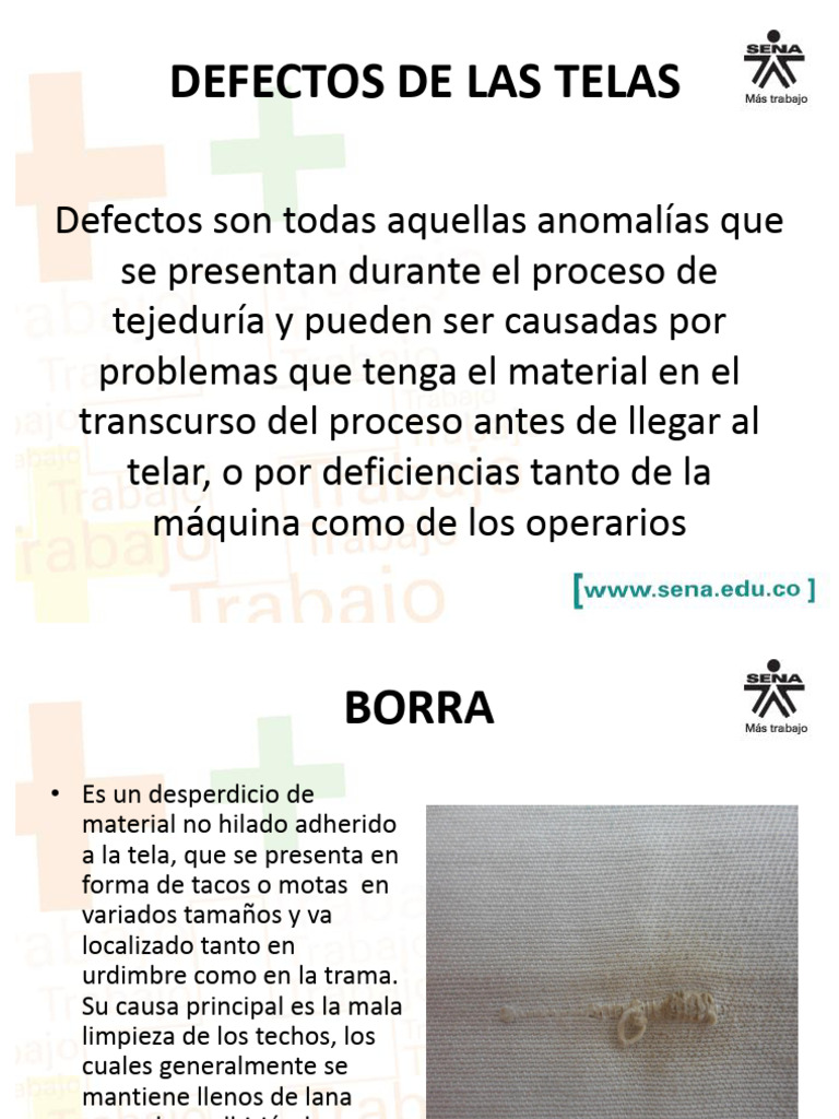 Defectos en Las Telas | PDF | Textiles | Telar