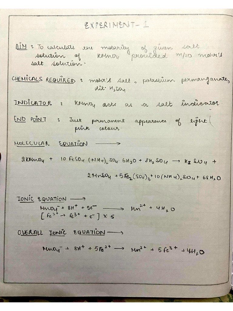 Class 12 Chemistry Practicals[1] | PDF