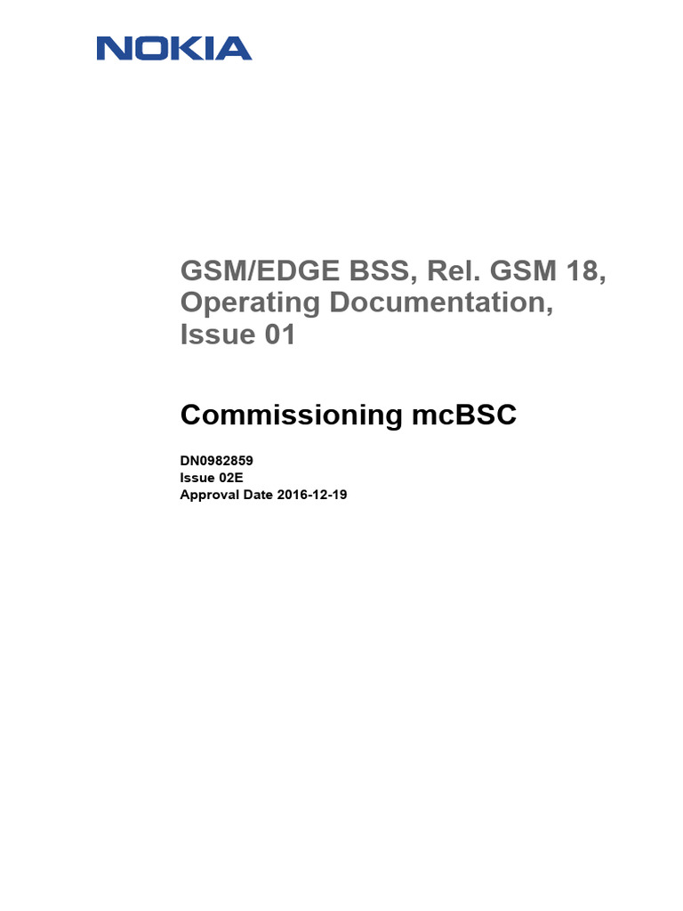 mcBSC Commissioning Guide | PDF | Power Supply | Network Switch