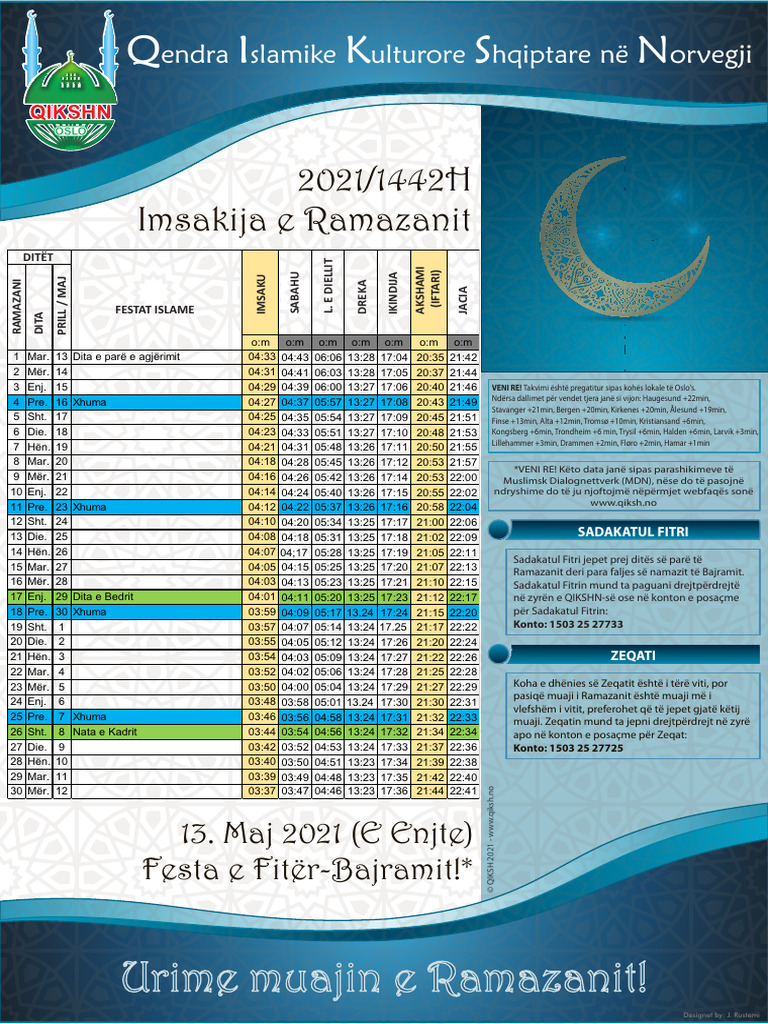Imsakija 2021 | PDF
