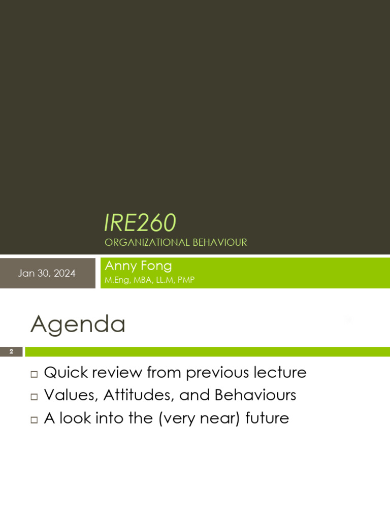 4 - Values Attitudes Behaviours | PDF | Job Satisfaction | Attitude ...