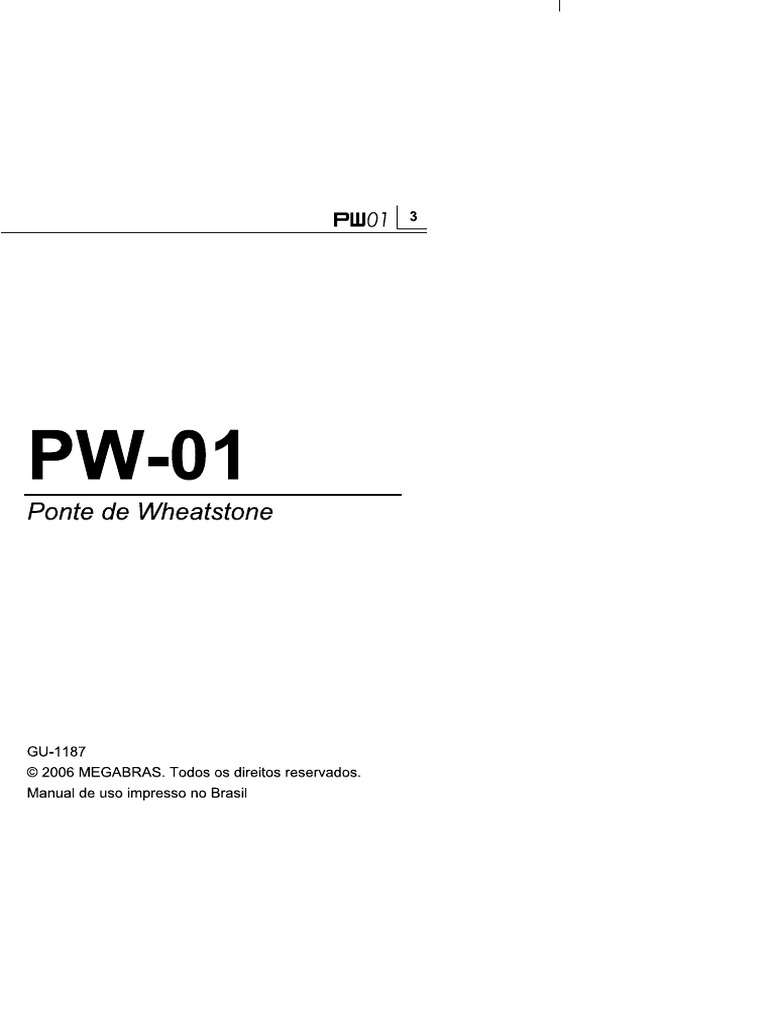 Manual Pw-01 | PDF