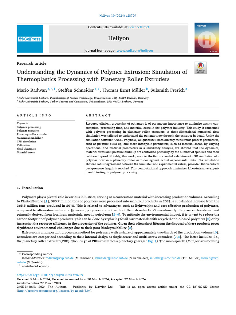 Understanding The Dynamics of Polymer Extrusion | PDF | Viscosity ...