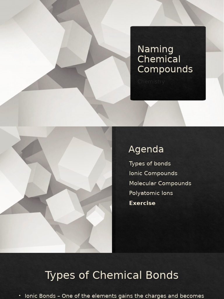 Naming Chemical Compounds | PDF