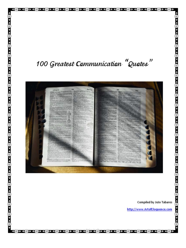 100 Insightful Communication Quotes | PDF | Book Of Proverbs ...