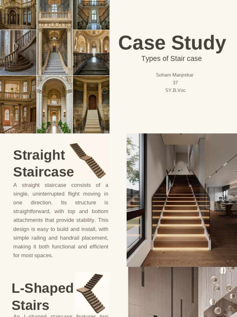 Types of Staircase Designs Explained | PDF | Stairs