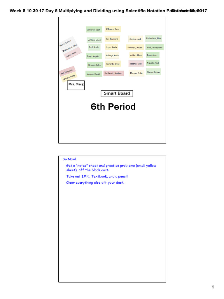 Multiplying & Dividing Scientific Notation | PDF | Multiplication | Exponentiation