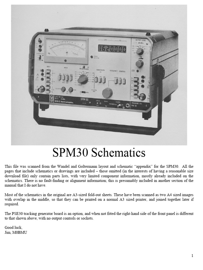 SPM-30 Schematics A4 | PDF