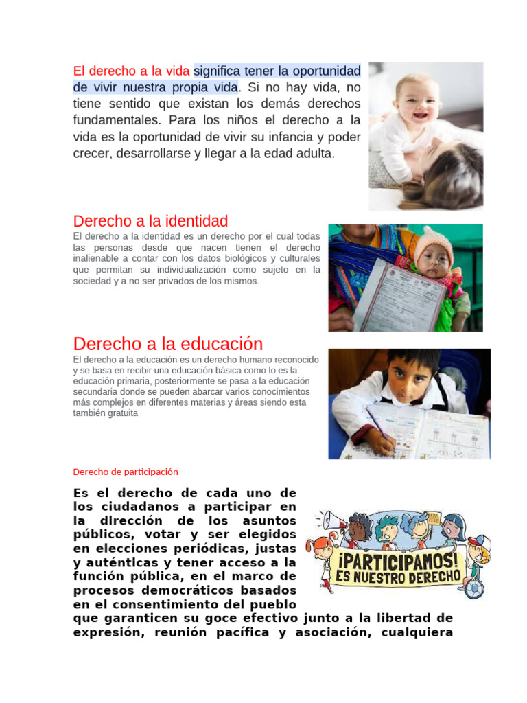 Derchos de Los Niños | PDF
