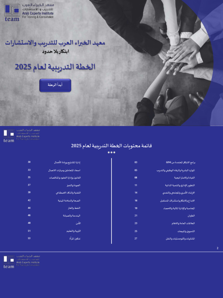 Training Plan 2025 Ar | PDF