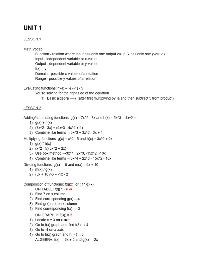 Math Functions and Graphs Guide | PDF | Factorization | Polynomial