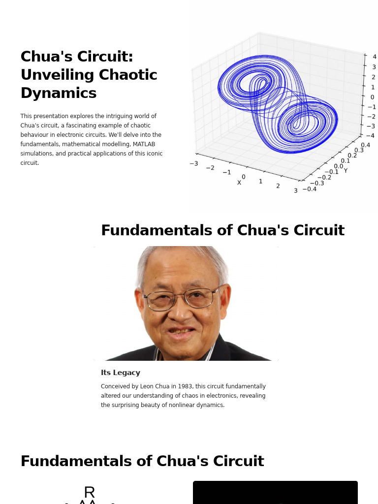 Chuas Circuit Unveiling Chaotic Dynamics | PDF | Electrical Network | Chaos Theory