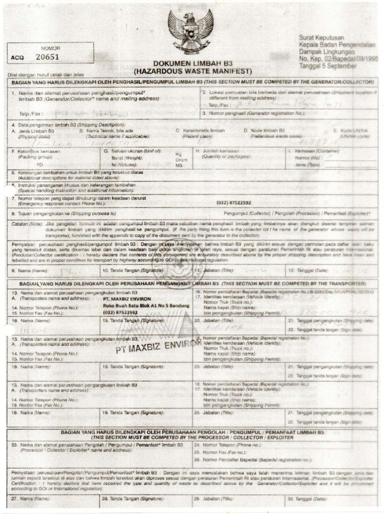 Dokumen Limbah B3 | PDF