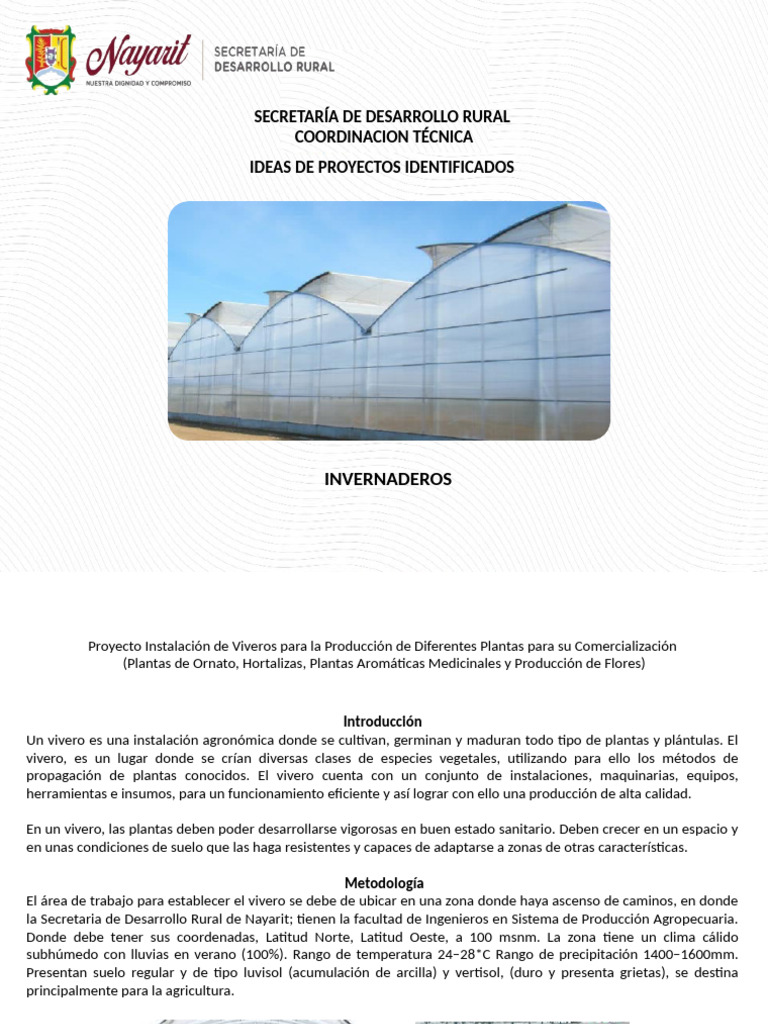 Proyecto de Invernaderos | PDF | Mercado (economía) | Agricultura