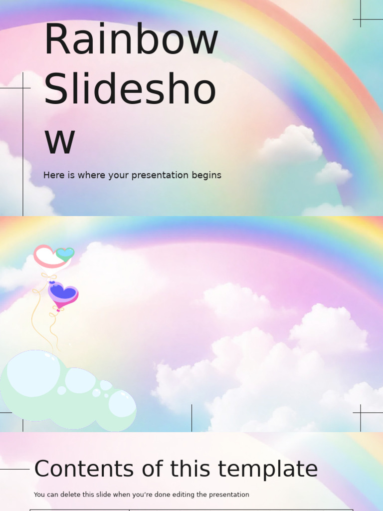 Editable Rainbow Presentation Template | PDF | Planets | Mercury (Planet)