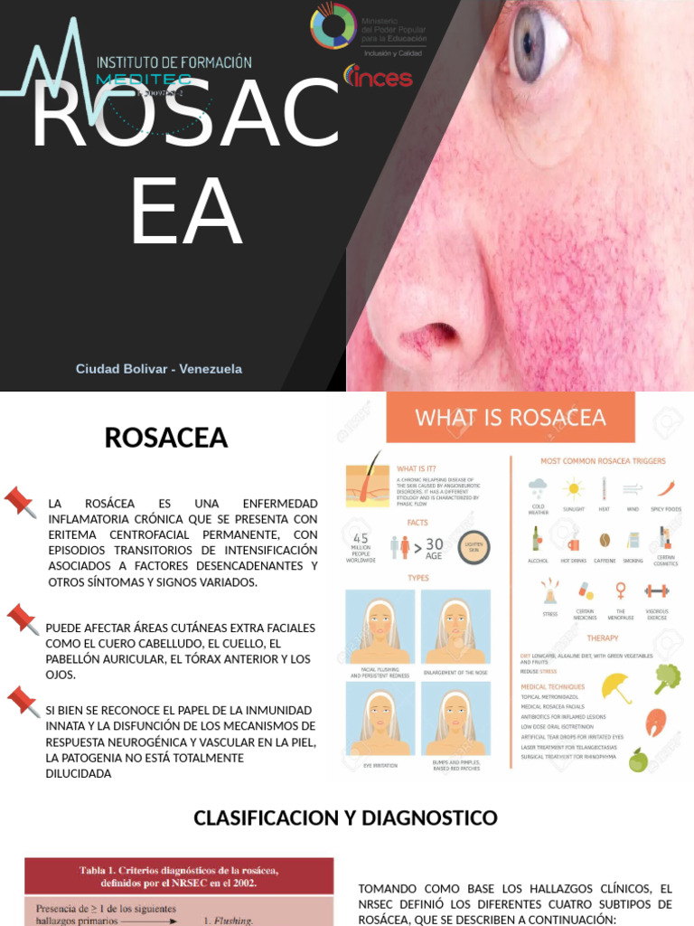 Guía Completa sobre la Rosácea | PDF | Dermatología | Medicina CLINICA